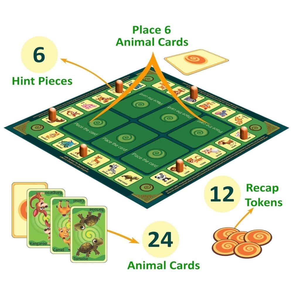 SDL - 1 Set of Recap Memory Based Board Game for Kids and Family Indoor ...